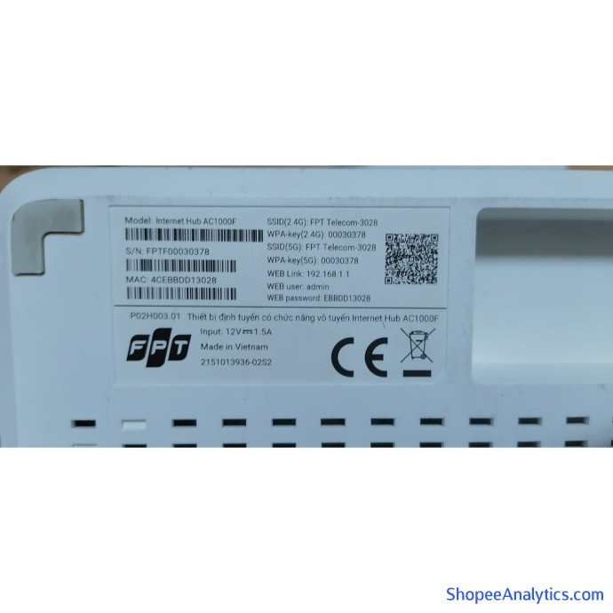 Review Modem Wifi Quang F.P.T internet Hub AC1000F Hai băng Tần 2.4Ghz ...